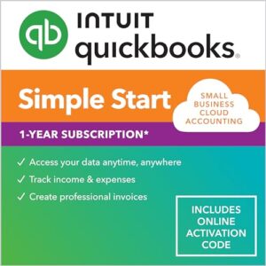 intuit quickbooks online simple start 2024 1-year subscription [pc/mac online code]