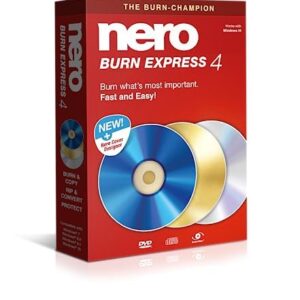 Nero Burn Express 4 | CD/DVD Burning Copying Software| Backup | Rip | 1 PC | Windows 11 / 10 / 8 / 7