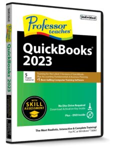 professor teaches quickbooks 2023 tutorial set - interactive training for intuit’s quickbooks versions 2023, 2022 and 2021, accounting fundamentals and business planning