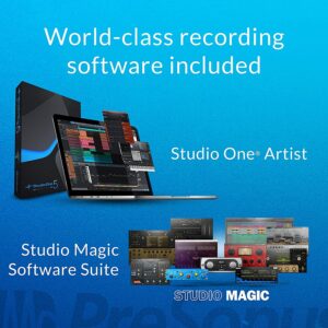 PreSonus AudioBox iTwo Studio USB 2.0 Recording Bundle with Interface, Headphones, Microphone and Studio One software