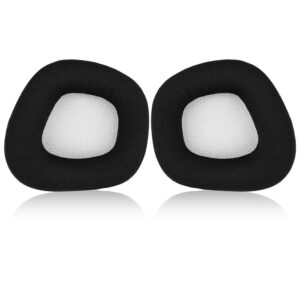 jecobb replacement earpads with mesh fabric & memory foam ear cushion cover for corsair void & corsair void pro rgb wired/wireless gaming headset only (black/grey)