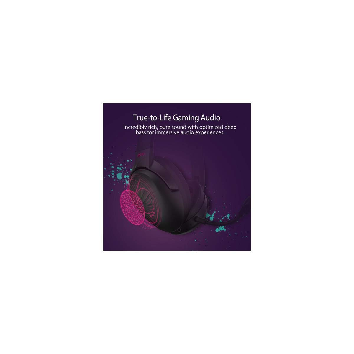 ASUS ROG Strix Go 2.4 Electro Punk Wireless Gaming Headphones with USB-C 2.4 GHz Adapter | Ai Powered Noise-Cancelling Microphone | Over-ear Headphones for PC, Mac, Nintendo Switch, and PS4