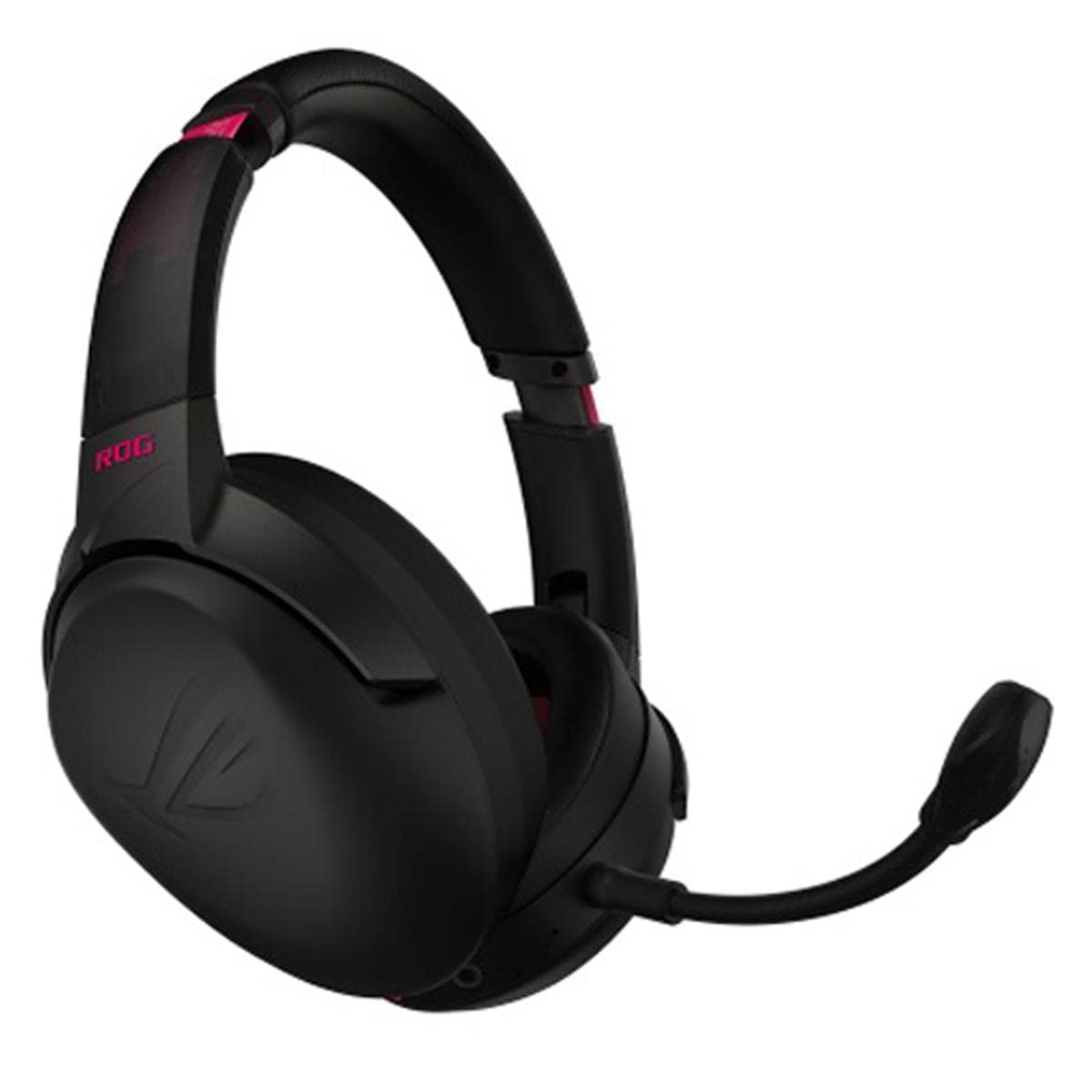 ASUS ROG Strix Go 2.4 Electro Punk Wireless Gaming Headphones with USB-C 2.4 GHz Adapter | Ai Powered Noise-Cancelling Microphone | Over-ear Headphones for PC, Mac, Nintendo Switch, and PS4