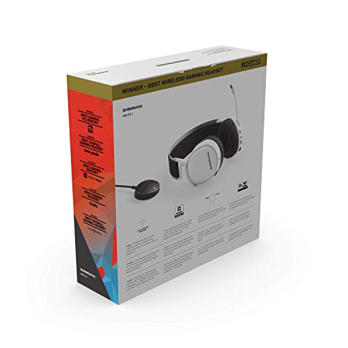 SteelSeries Arctis 7 - Lossless Wireless Gaming Headset with DTS Headphone: X v2.0 Surround - For PC and PlayStation 4 - White