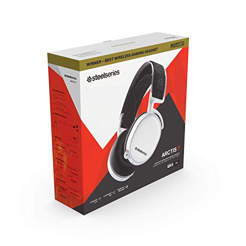 SteelSeries Arctis 7 - Lossless Wireless Gaming Headset with DTS Headphone: X v2.0 Surround - For PC and PlayStation 4 - White