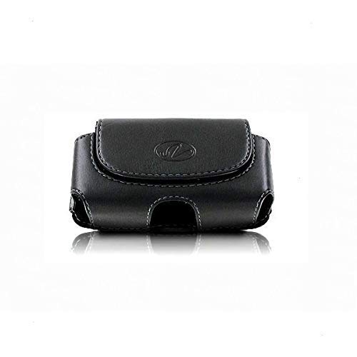 Wonderfly Horizontal Holster for Flip Phone or Smartphone Up to 4.375x2.30x0.90 Inch in Dimensions, a Leather Carrying Case with Belt Clip and Belt Loops