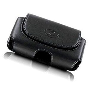 Wonderfly Horizontal Holster for Flip Phone or Smartphone Up to 4.375x2.30x0.90 Inch in Dimensions, a Leather Carrying Case with Belt Clip and Belt Loops