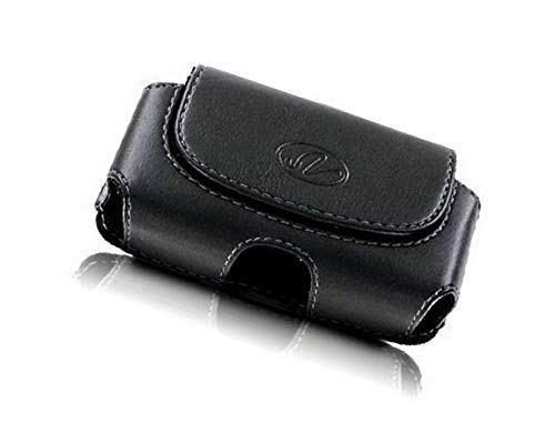 Wonderfly Horizontal Holster for Flip Phone or Smartphone Up to 4.375x2.30x0.90 Inch in Dimensions, a Leather Carrying Case with Belt Clip and Belt Loops