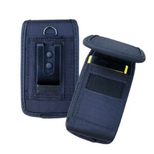 flip phone holster with belt loop and clip, maezar nylon pouch case holder for nokia 2660 2760, alcatel go flip 4, myflip, cingular flip 4, lg tcl flip pro classic, plum flipper 4g