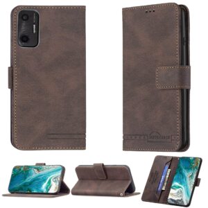 jioeuinly vortex zg65 case compatible with vortex zg65 phone case cover flip stand cover pu leather bf09 wallet case brown