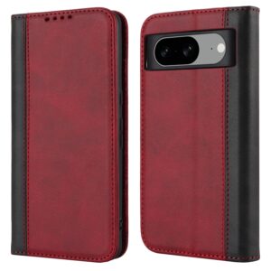 Ｈａｖａｙａ for pixel 8 case wallet with card holder google pixel 8 phone case for women flip folio leather phone cover with credit card slots for men-red and black