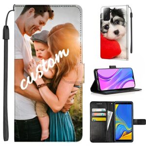 custom samsung galaxy s20 s21 s22 s23 s24 ultra plus pu leather shockproof flip folio leather wallet case, gifts for family, with card slots kickstand shockproof strap protective for note 20 ultra