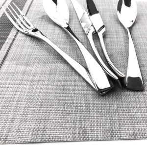 Silverware Set, Uniturcky 28-Piece 304 Stainless Steel Mirror Polished Silver Flatware Set Service for 4, Knife Fork Spoon Kitchen Utensil Sets, Tableware Cutlery Set For Home And Restaurant