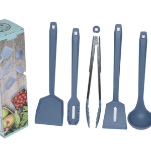 Kitchen Utensil Set – Eco Friendly, Ocean Safe, 5PCS with Soft Grip handles Great for boats, RV’s and Kitchens