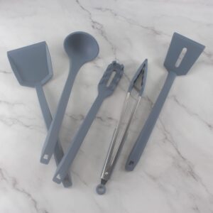 Kitchen Utensil Set – Eco Friendly, Ocean Safe, 5PCS with Soft Grip handles Great for boats, RV’s and Kitchens