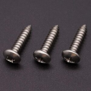 #8 x 1" (100 Pack) Stainless Steel Phillips Pan Head Wood Screws, Stainless Steel 304 (18-8), Pan Head Sheet Metal Screws Self Tapping Screws