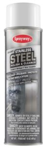 sprayway sw841 oil-based stainless steel cleaner and polish, protects and preserves, resists streaks and finger prints, 15 oz.