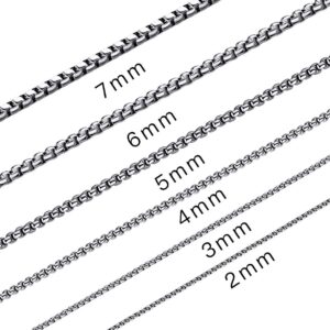 sannyra 2mm 16 to 38in stainless steel rolo chain necklace crude chain necklace for men women jewelry