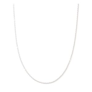 2mm stainless steel chain necklace, thin cable chain necklace for women men, silver chains for necklace alone or pendant addition, 16-30 inch available (20 inch)