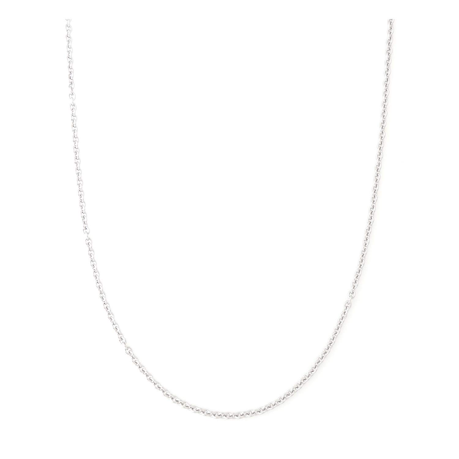 2MM Stainless steel chain necklace, Thin cable chain necklace for women men, Silver chains for necklace alone or pendant addition, 16-30 inch Available (20 inch)