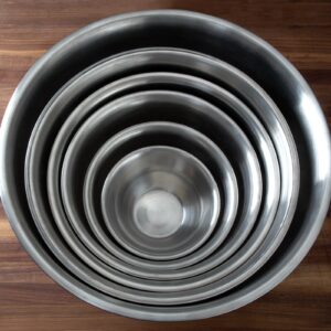 Fox Run Large Stainless Steel Mixing Bowl, 6.25-Quart, 11.75 x 5.5 inches, Metallic