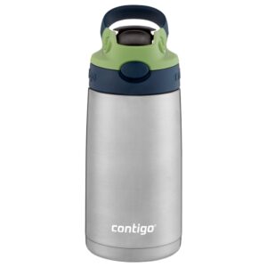 contigo aubrey kids stainless steel water bottle with spill-proof lid