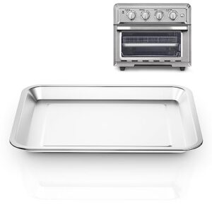 settledown stainless steel baking tray pan compatible with cuisinart toaster oven tray,suitable for cuisinart air fryer toa-060 and toa-065 (for toa-60/65), silver