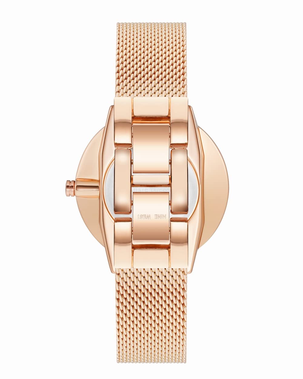 Nine West Women's Japanese Quartz Dress Watch with Stainless Steel Strap, Rose Gold, 20 (Model: NW/1980GYRG)