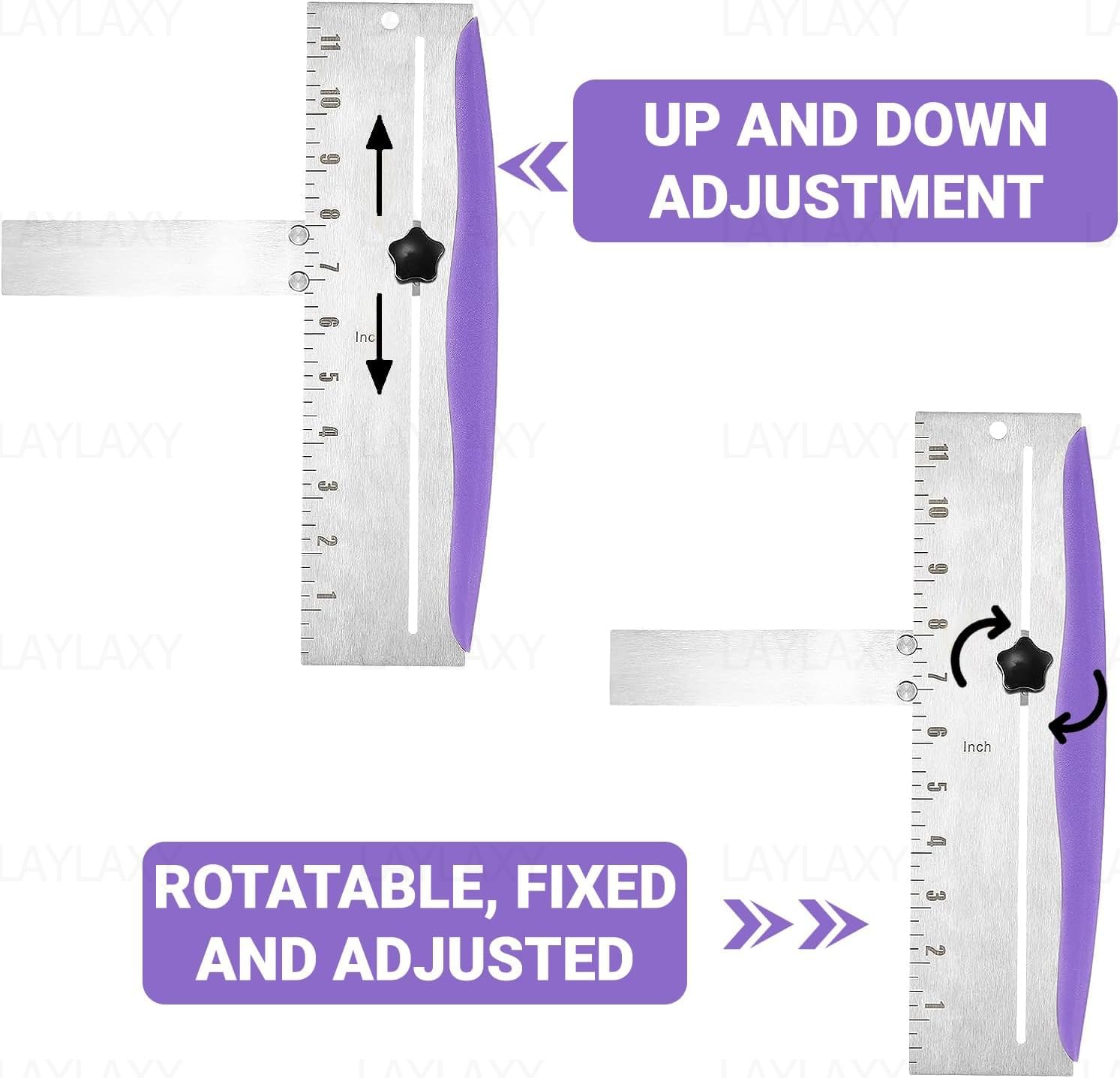 12 Inch Stainless Steel Cake Scraper, Leveler and Smoother, Icing Spatula, Perfect Tool for Icing, Frosting, Cream Edge. Adjustable Kitchen Spatula for Mousse, Cheese & Cream Cake