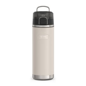 icon series by thermos stainless steel water bottle with spout 24 ounce, sandstone