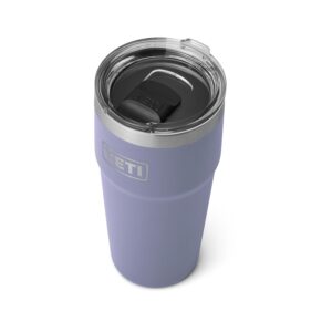 yeti rambler stackable pint, vacuum insulated, stainless steel with magslider lid, cosmic lilac