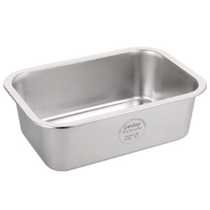 peday 2.64 gallon extra large dog water bowl, human grade stainless steel, for extra large sized dogs - silver classic