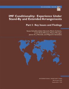 imf conditionality: experience under stand-by and extended arrangements, part i: key issues and findings (occasional paper)