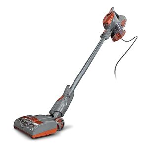 shark hv302 rocket pet corded stick vacuum, lightweight with swivel steering for carpets & hard floors, converts to hand vacuum, includes crevice tool, pet multi-tool & precision duster, orange