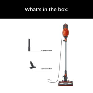 Shark HV302 Rocket Pet Corded Stick Vacuum, Lightweight with Swivel Steering for Carpets & Hard Floors, Converts to Hand Vacuum, Includes Crevice Tool, Pet Multi-Tool & Precision Duster, Orange