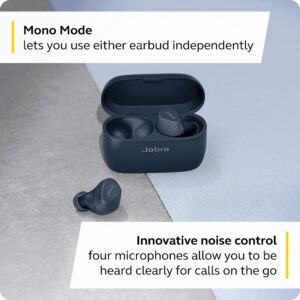 Jabra Elite 4 Active in-Ear Bluetooth Earbuds – True Wireless Earbuds with Secure Active Fit, 4 Built-in Microphones, Active Noise Cancellation and Adjustable HearThrough Technology – Navy