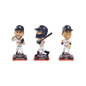 jose altuve jeremy pena & justin verlander houston astros 2022 world series champions mini bobble 3-pack set bobblehead mlb baseball