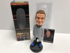 justin timberlake nsync best buy promotional bobble bobblehead with trading card