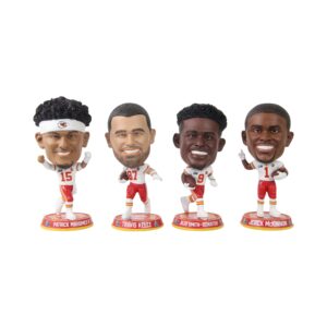 patrick mahomes kansas city chiefs super bowl lvii champions mini bighead set bobblehead nfl