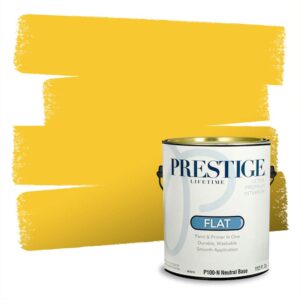 prestige paints interior paint and primer in one, 1-gallon, flat, comparable match of valspar* dijon*