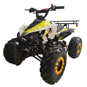 x-pro 125cc atv with automatic transmission w/reverse, led headlights, big 19"/18" tires! (yellow, factory package)