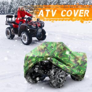 Tokept ATV Waterproof Cover, 210D All Weather Protection Quad Bike Cover from Snow, Rain or Sun, Fits up to 86 Inch 4 wheelers (Camouflage XXL)