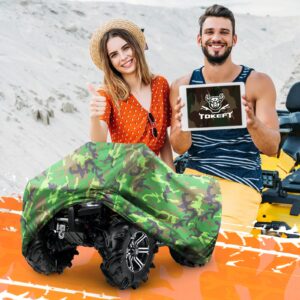 Tokept ATV Waterproof Cover, 210D All Weather Protection Quad Bike Cover from Snow, Rain or Sun, Fits up to 86 Inch 4 wheelers (Camouflage XXL)