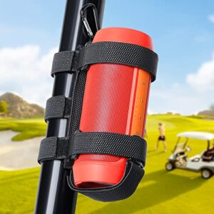 goforwild portable speaker mount, waterproof speaker strap for bluetooth wireless speakers, compatible with golf cart railing/bike/moto/boat/atv,black