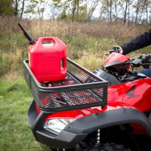 Black Widow Universal Deluxe Steel Mesh ATV Front Rack Basket