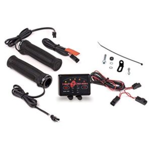 heat demon 215048 quad zone atv clamp-on heated grip kit, black