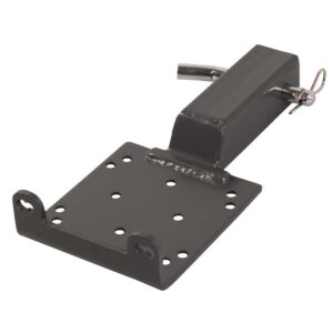 extreme max 5600.3084 universal 2" receiver hitch winch mount for atv/utv, black