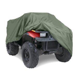 budge atv-1 sportsman atv cover, olive green, waterproof, heavy duty, large, 75" long x 45" wide x 34" high