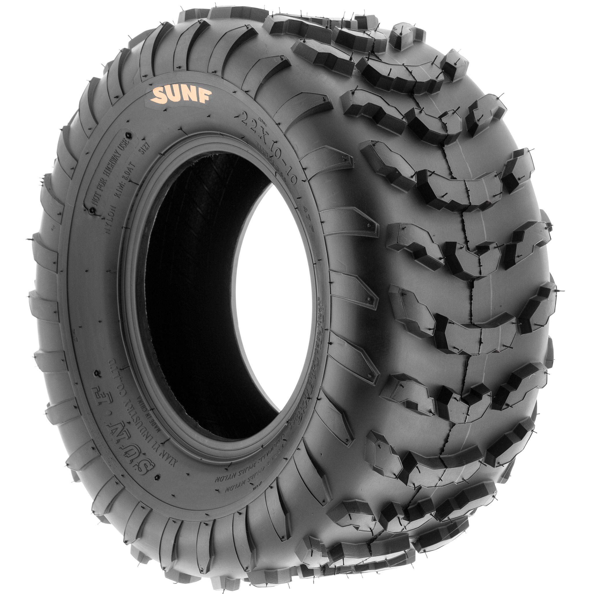 Set of 2 SunF A006-22x10-10 - ATV/UTV Utility Off-Road Tires, 6 PR