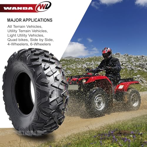 WANDA 26X10-14 UTV ATV Tires 6 Ply 26x10x14 Bighorn Style -Set 2-10184